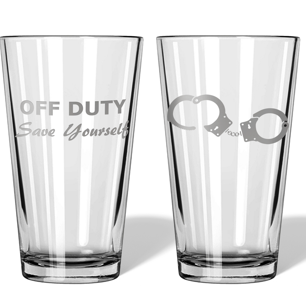 Police Off Duty Save Yourself Glass - Police Officer Gift ...