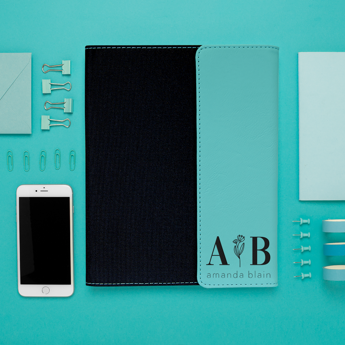 Personalized Floral Monogram Portfolio and Tumbler Set – The Ultimate ...